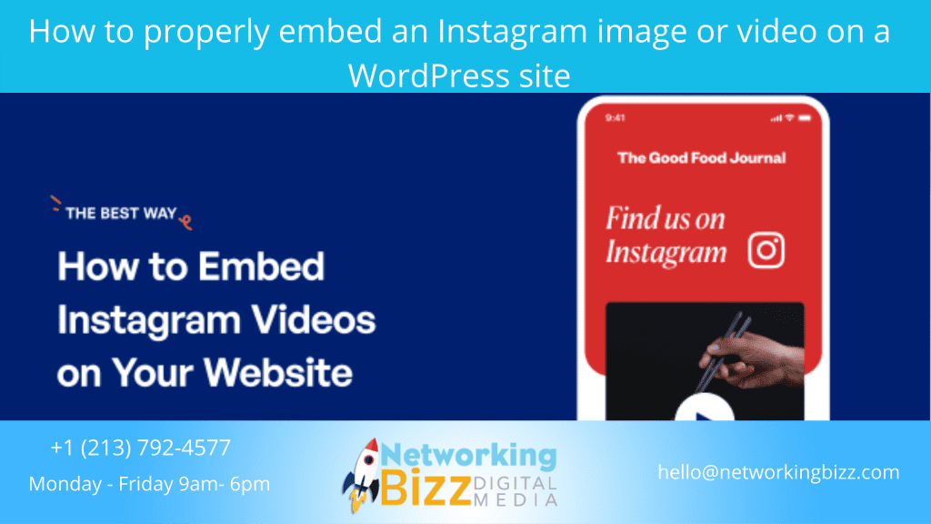 How to properly embed an Instagram image or video on a WordPress site ...